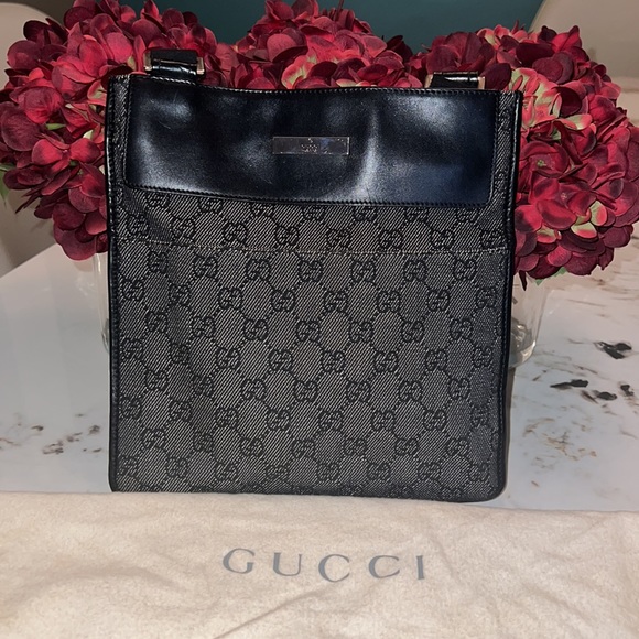 Gucci | Bags | Host Pick Gucci Vintage Monogram Blackcharcoal Denim ...